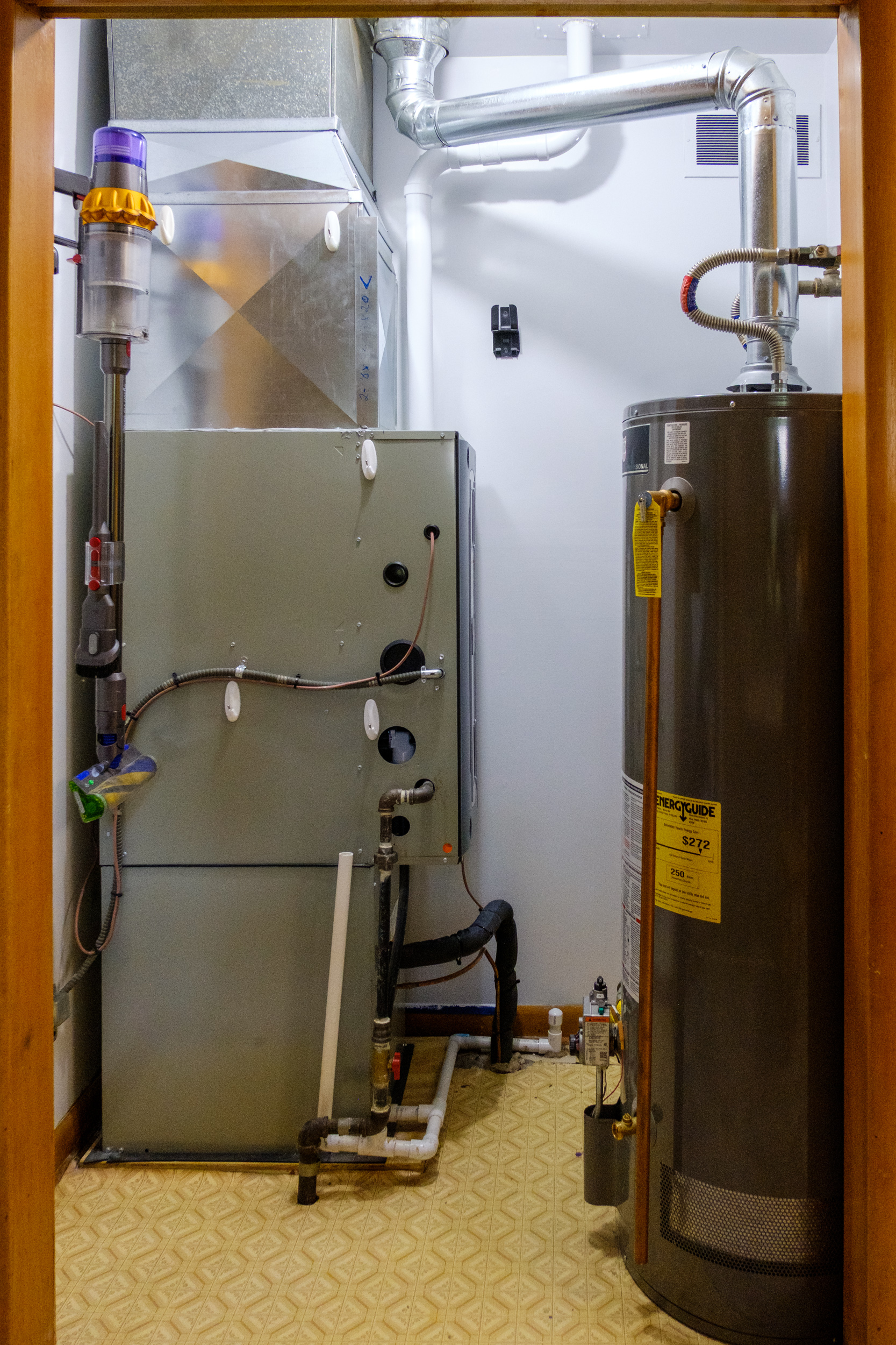 Furnace Closet refurb complete - Breakfast in America